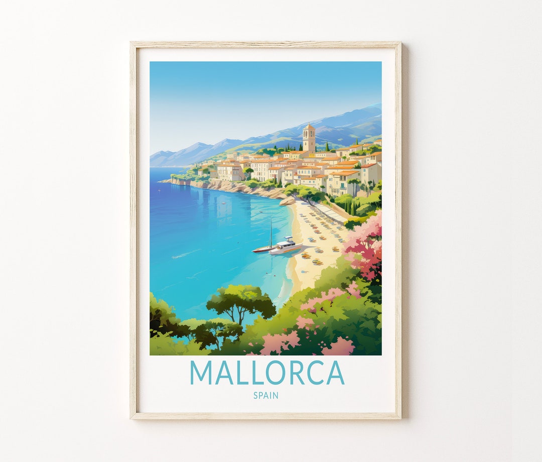 Mallorca Spain Travel Print, Mallorca Spain Travel Poster Print, Spain ...