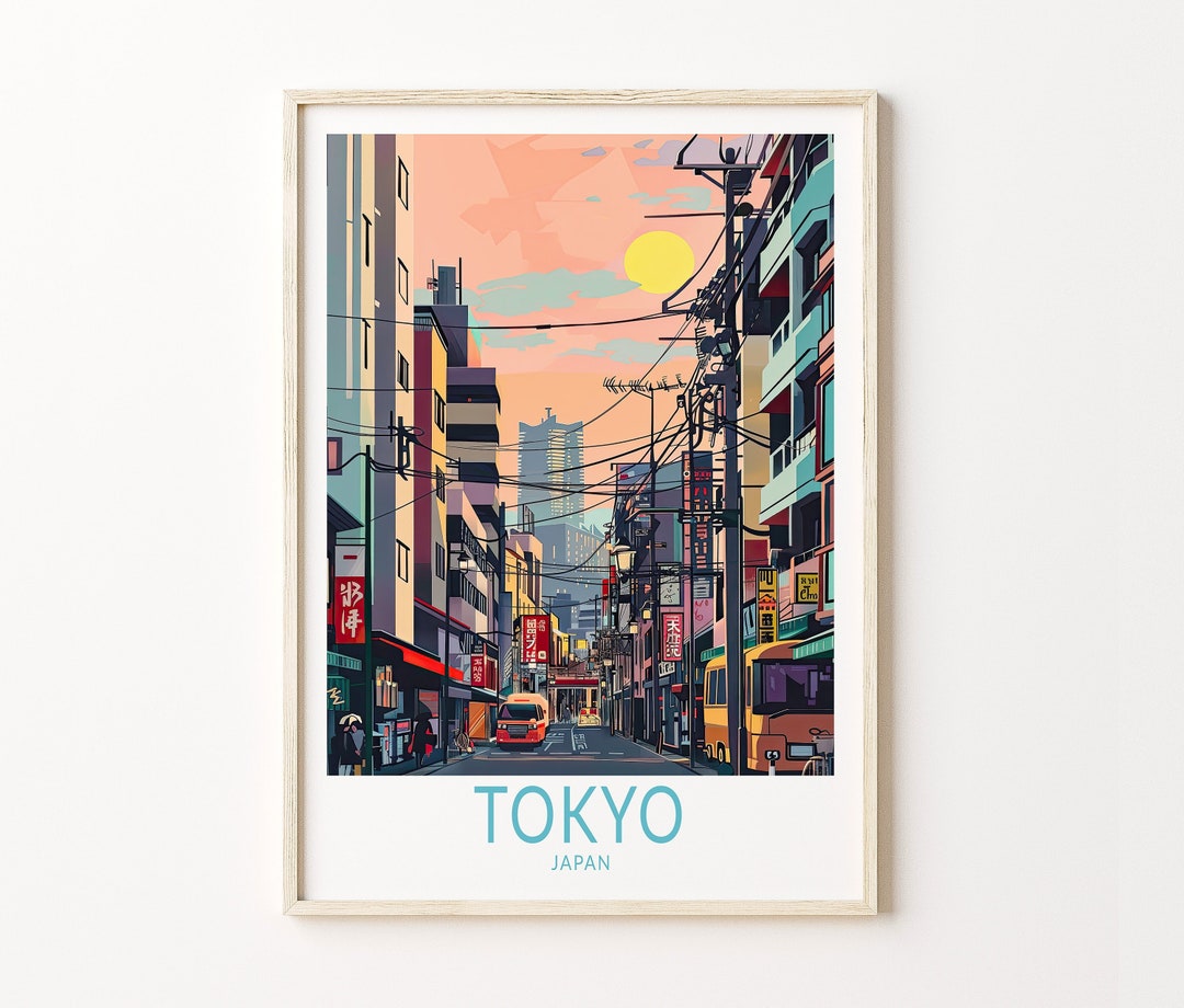 Tokyo Japan Travel Poster, Japan City Poster, Tokyo Wall Art, Tokyo ...