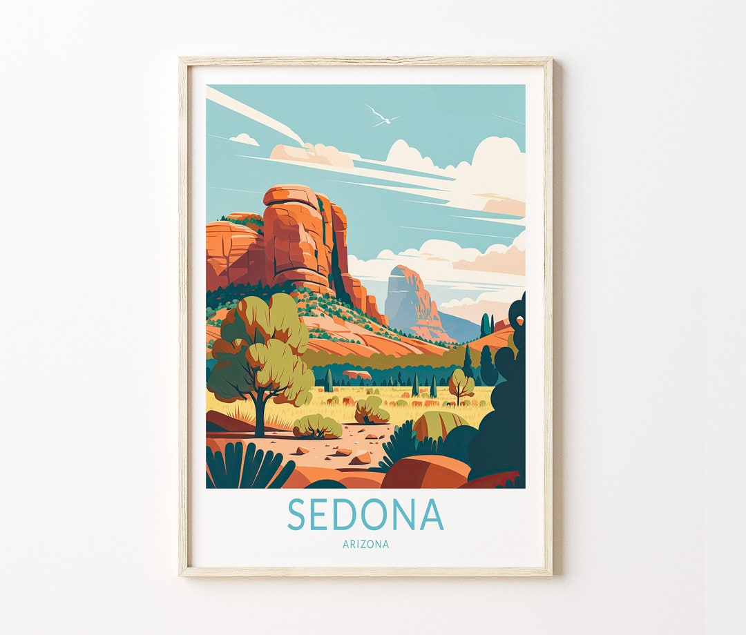 Sedona National Park Print Wall Art, Sedona Arizona Poster, National ...
