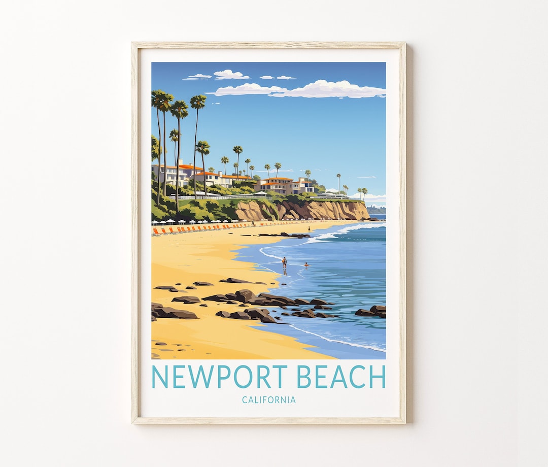 Newport Beach California Travel Print, Newport Beach Poster Print ...