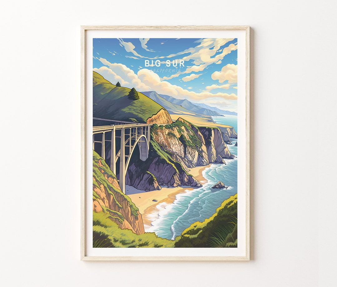 Big Sur Travel Print, California Big Sur Travel Poster, Travel Wall Art ...
