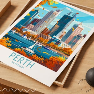 Perth Australia Poster, Australia City Print, Perth Wall Art, Australia ...