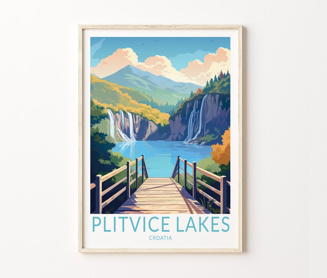Plitvice Lakes National Park Print Wall Art, Plitvice Lakes Poster ...