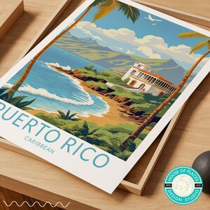 Puerto Rico Travel Poster Wall Art, Puerto Rico Coastal Poster, Puerto ...