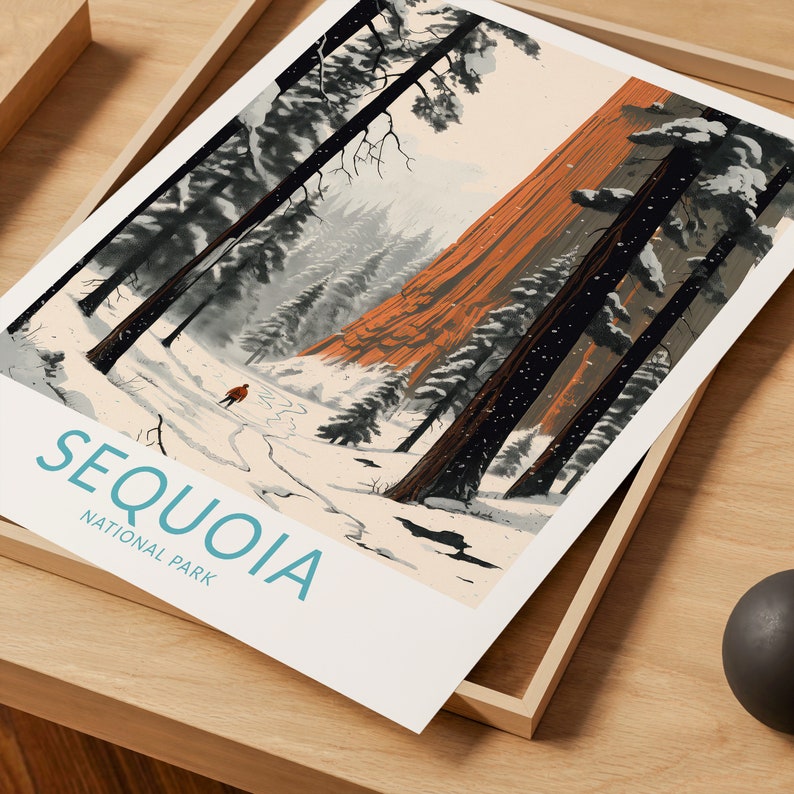 Sequoia National Parks Travel Print, Sequoia Poster Print, National ...