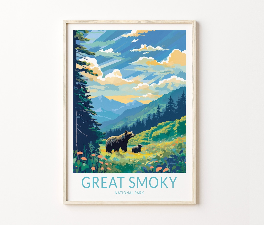 Great Smoky National Park Print Wall Art, Great Smoky Poster Print ...