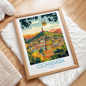 Cochabamba Bolivia Travel Poster, Bolivia Wall Art, Cochabamba Bolivia ...