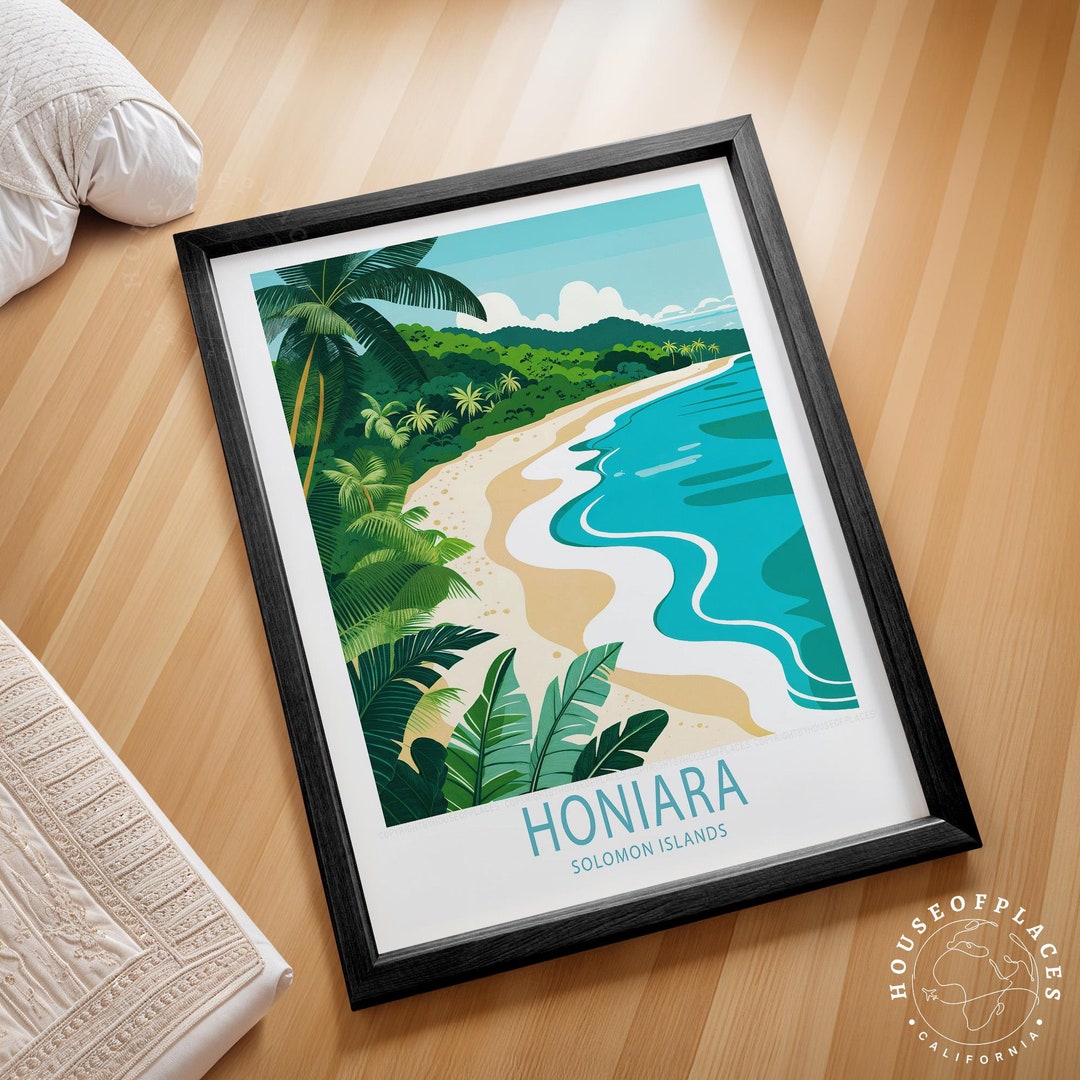Honiara Solomon Islands Travel Poster, Honiara Wall Art, Solomon ...