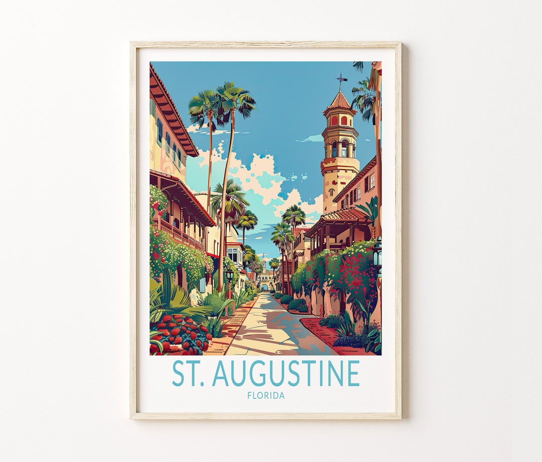 St. Augustine Florida Print, Florida Wall Art, St. Augustine Florida ...