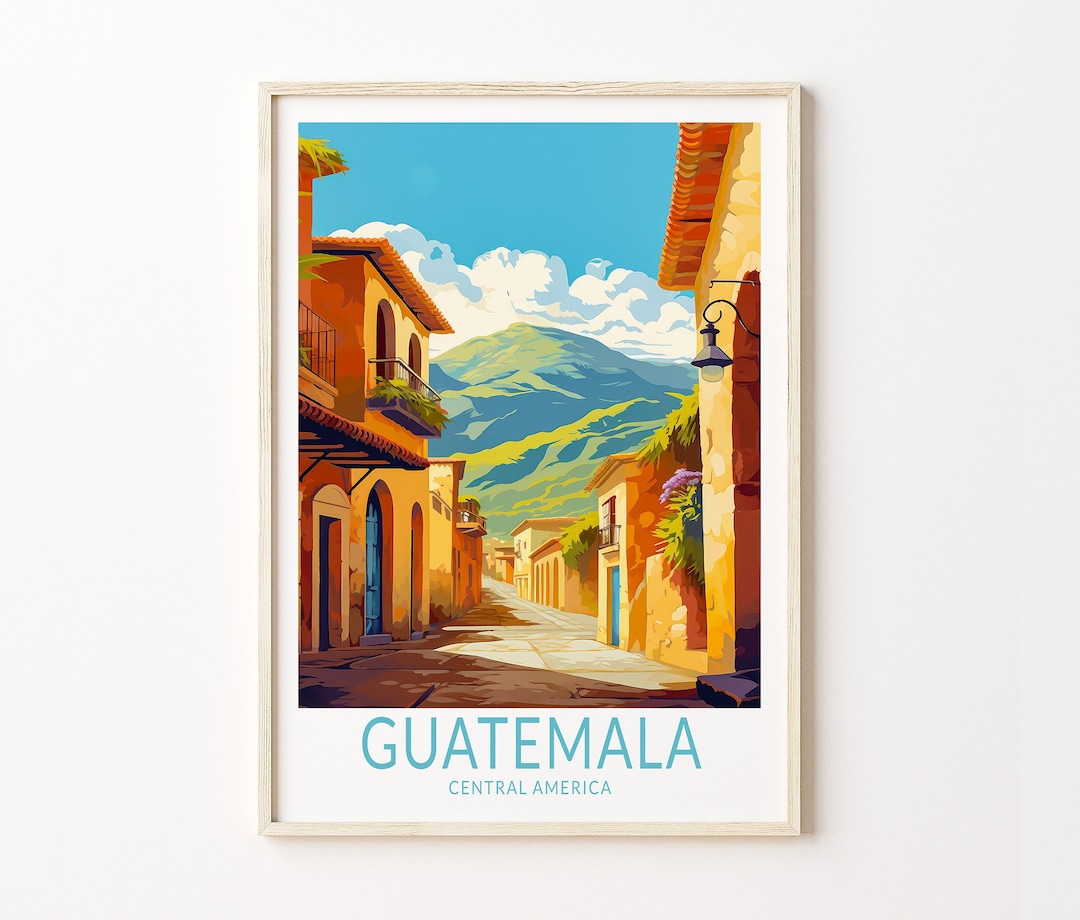 Guatemala Travel Poster, Guatemala Poster Print, Guatemala Custom ...