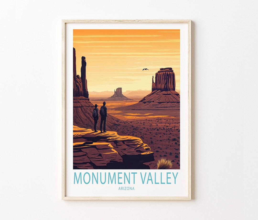 Monument Valley Travel Poster, Arizona Wall Art, Monument Valley ...