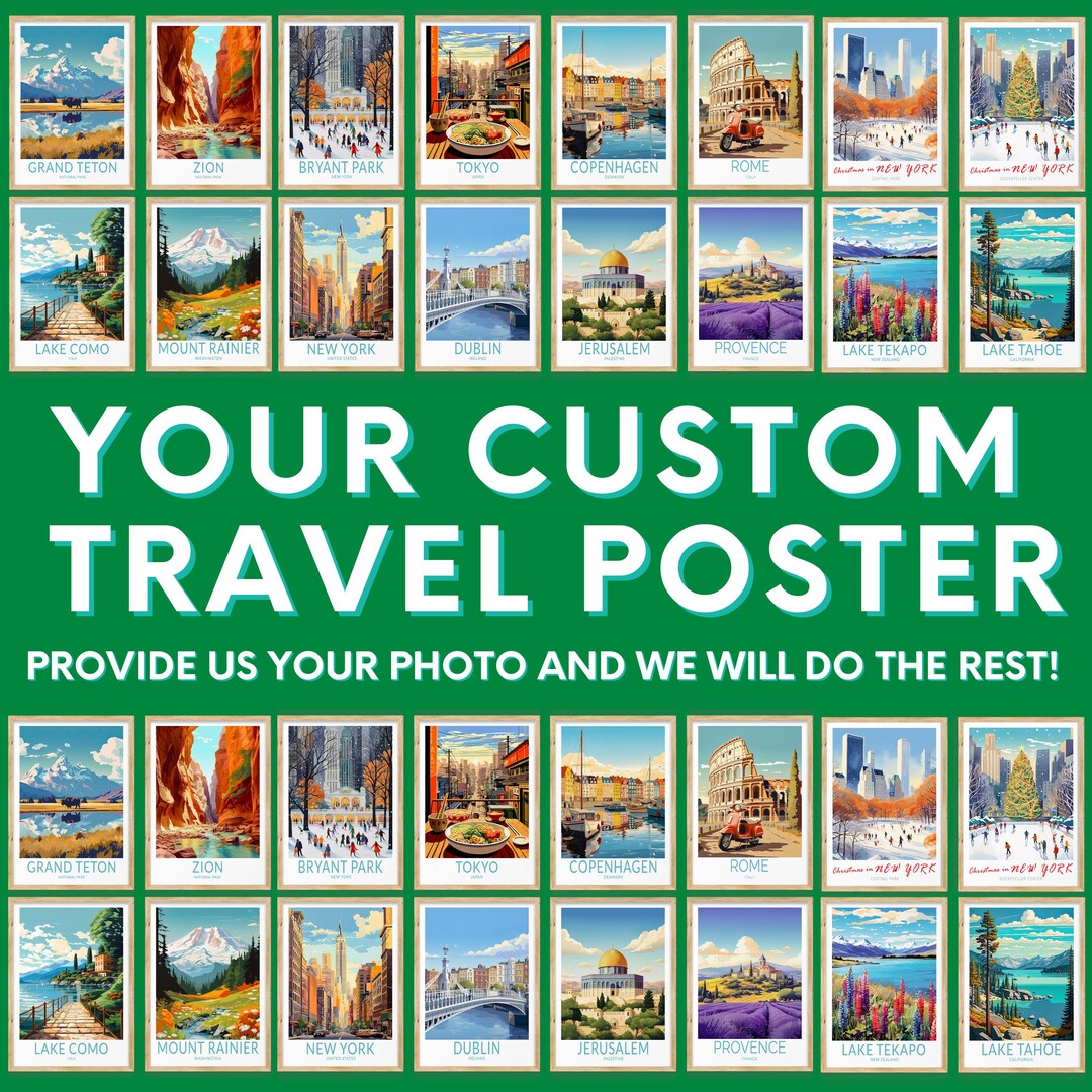 Your Custom Travel Poster, Wedding, Custom Personalized Travel ...