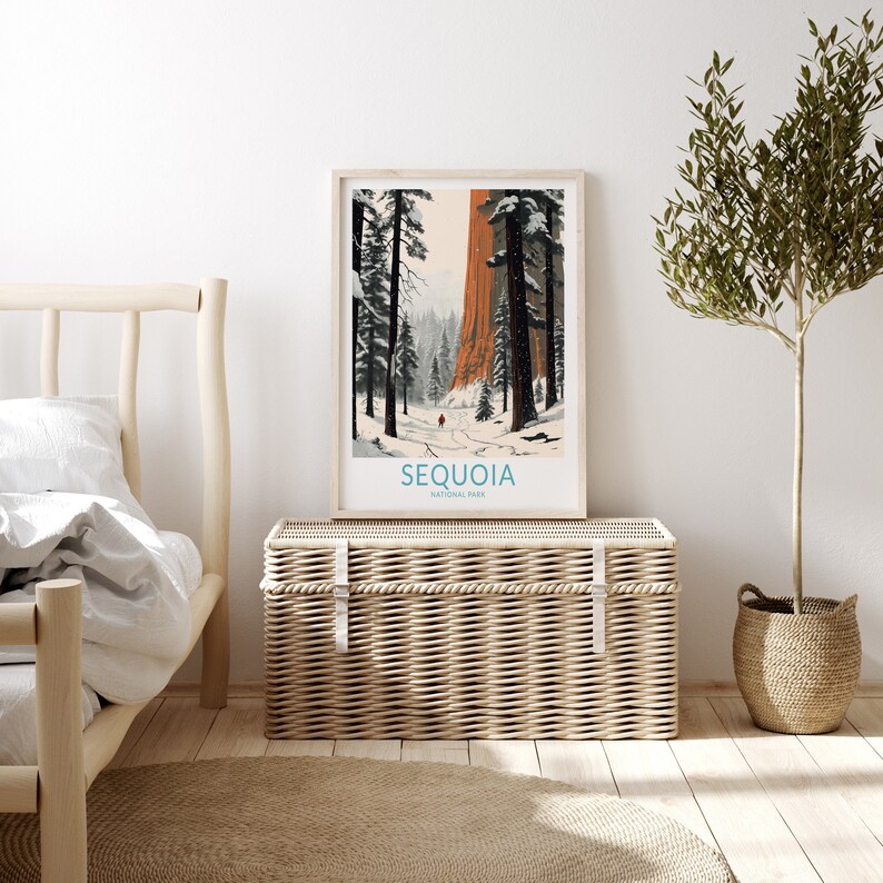 Sequoia National Parks Travel Print, Sequoia Poster Print, National ...