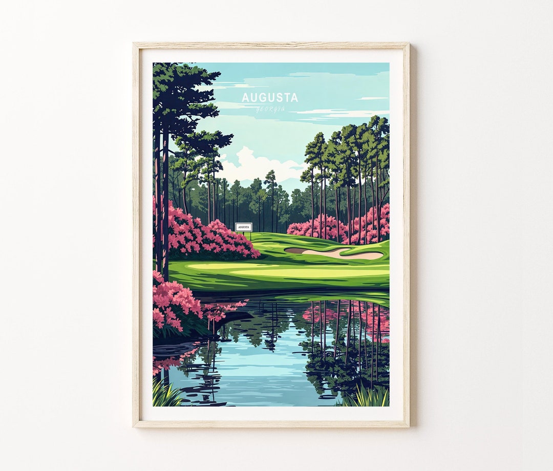 Augusta Georgia Travel Poster, Georgia Wall Art, Augusta Print, Wedding ...