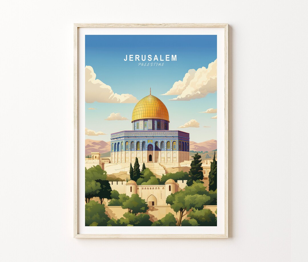 Jerusalem Palestine Travel Poster, Jerusalem Palestine Poster Print ...