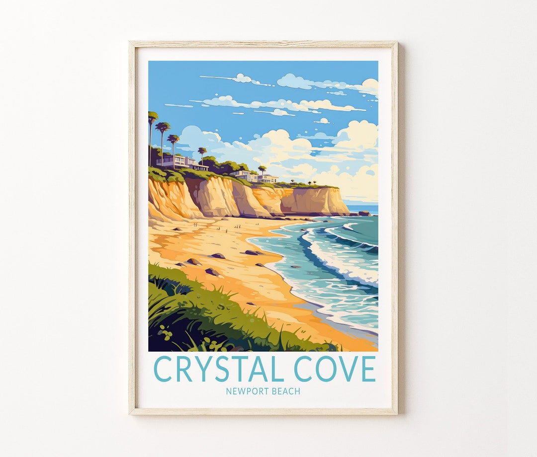 Crystal Cove California Travel Print, Newport Beach Poster Print ...