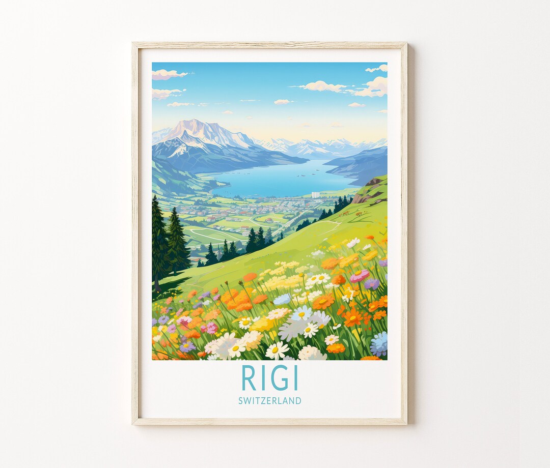 Rigi Switzerland Travel Poster, Rigi Switzerland Poster Print ...
