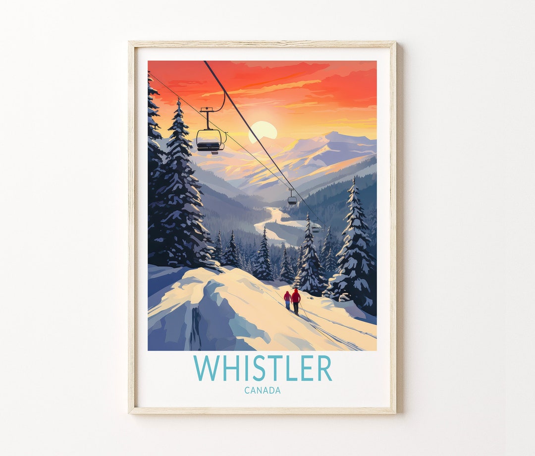 Whistler National Park Travel Poster, Whistler Canada Poster, National ...