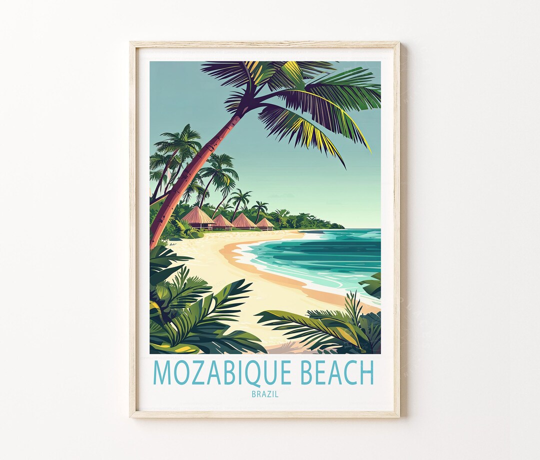 Mozambique Beach Brazil Wall Art Print, Santa Catarina Mozambique Beach ...