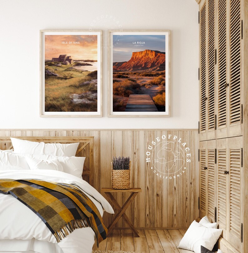 Isle of Iona Scotland Travel Poster, Coastal Landscape Art Print - Etsy