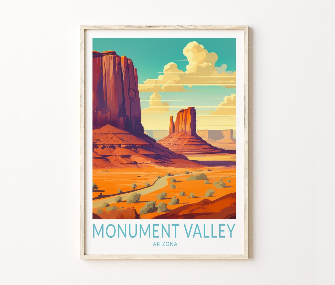 Monument Valley Arizona Travel Poster, Monument Valley Arizona Travel ...