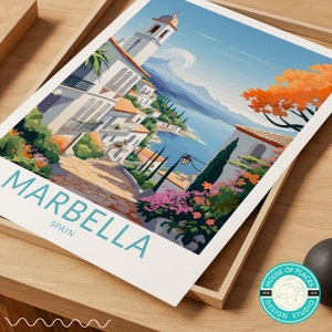 Marbella Spain Travel Poster, Marbella Spain Poster Print, Spain Wall ...