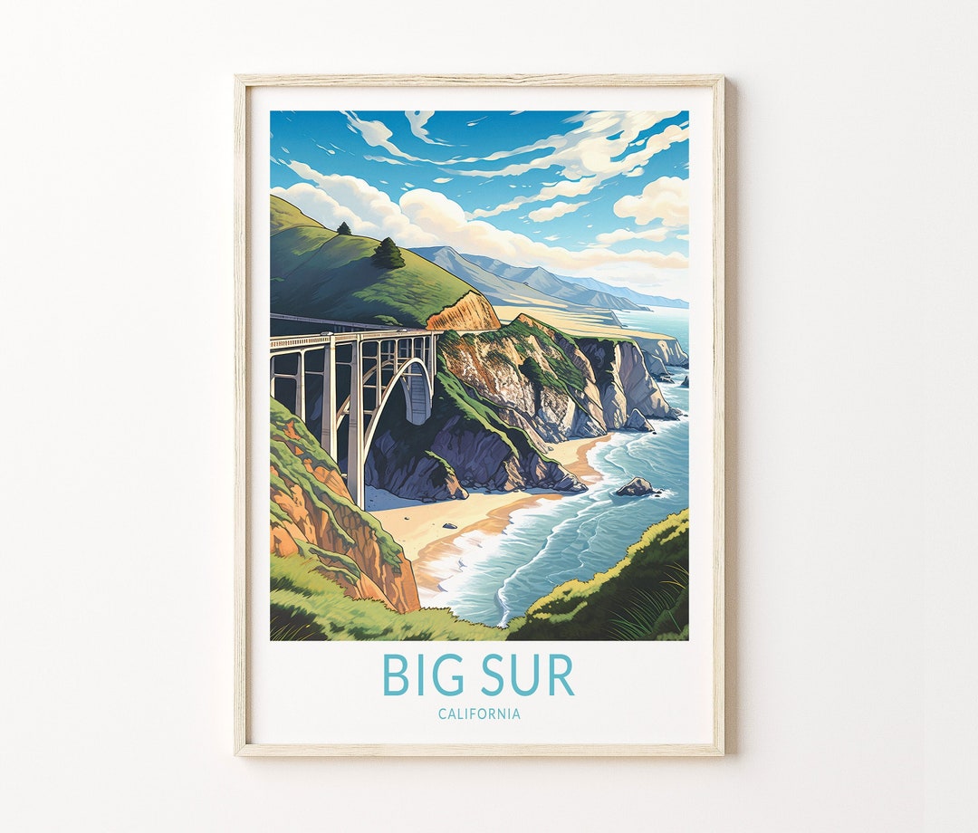 Big Sur Travel Print, California Big Sur Travel Poster, Travel Wall Art ...