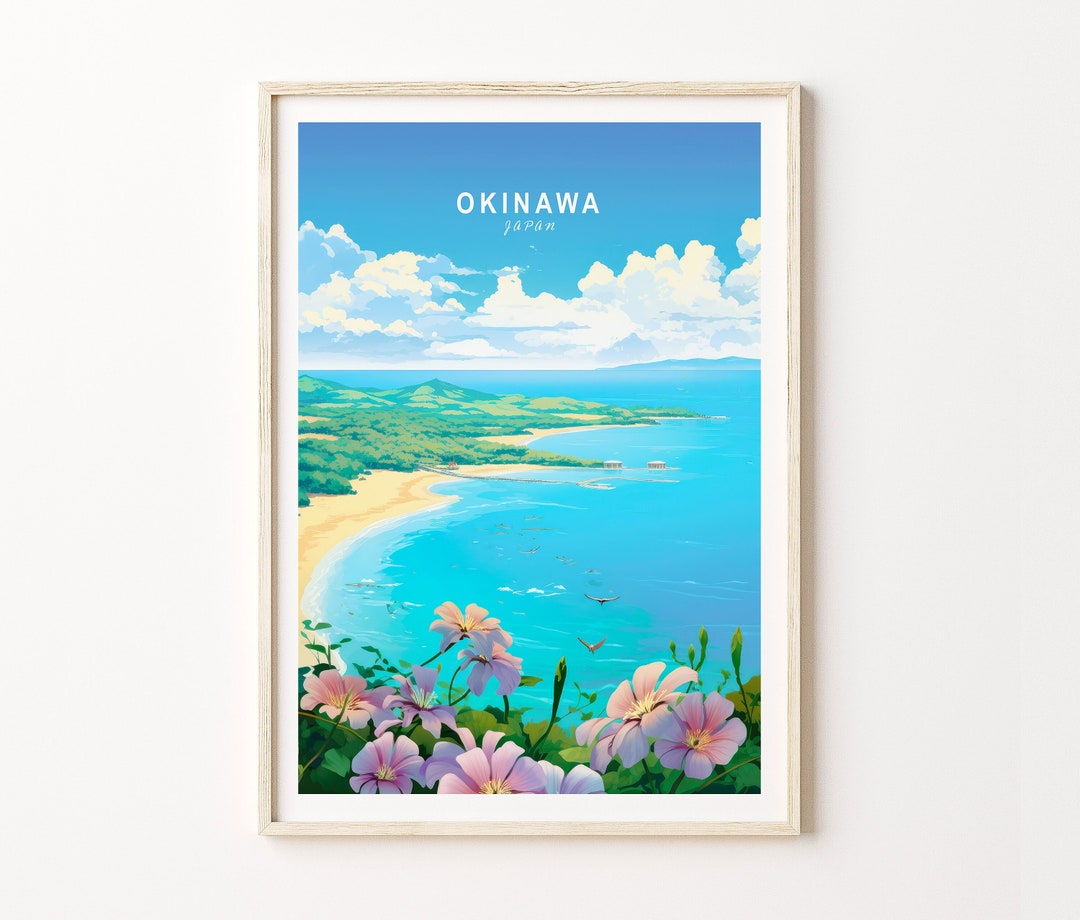 Okinawa Tokyo Japan Wall Art Travel, Tokyo Okinawa Wall Art, Japanese ...