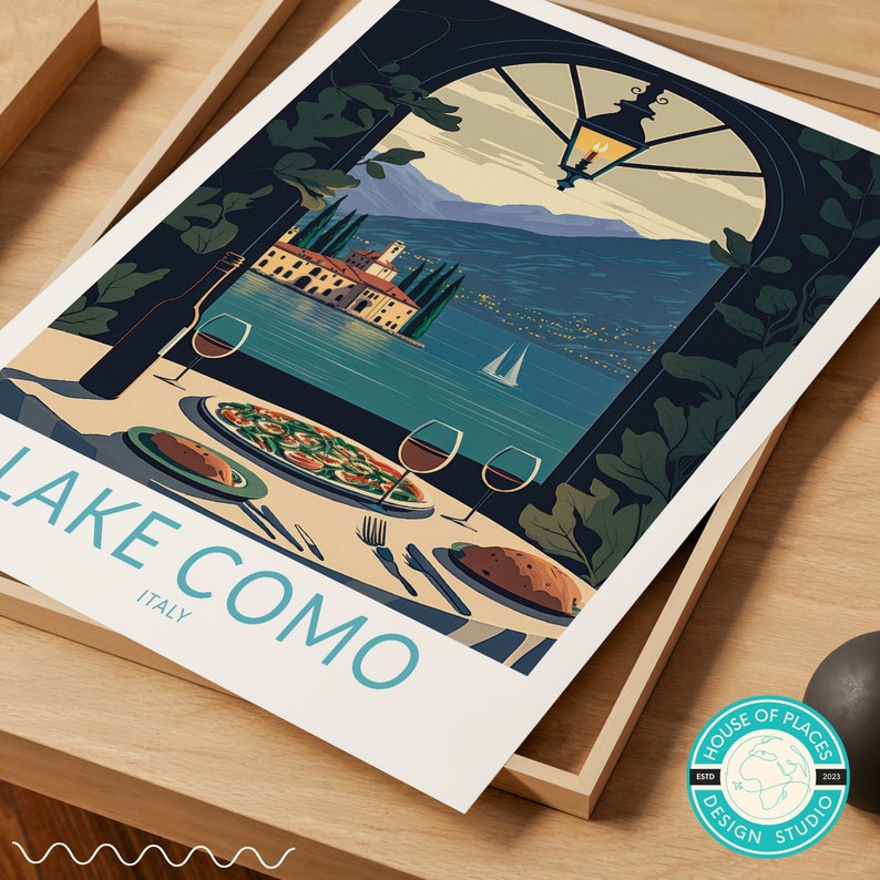 Lake Como Italy Print Wall Art, Lake Como Italy Travel Poster, Italy ...