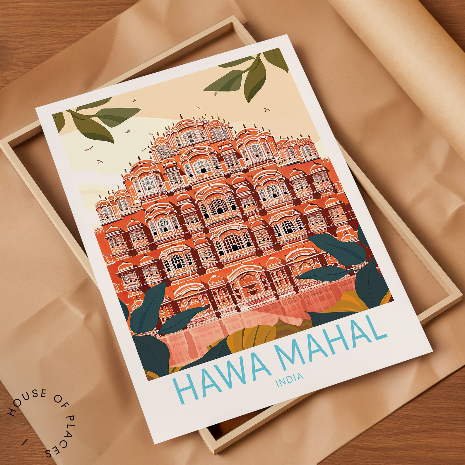 Hawa Mahal Travel Print, Hawa Mahal Palace Poster, India Wall Art ...