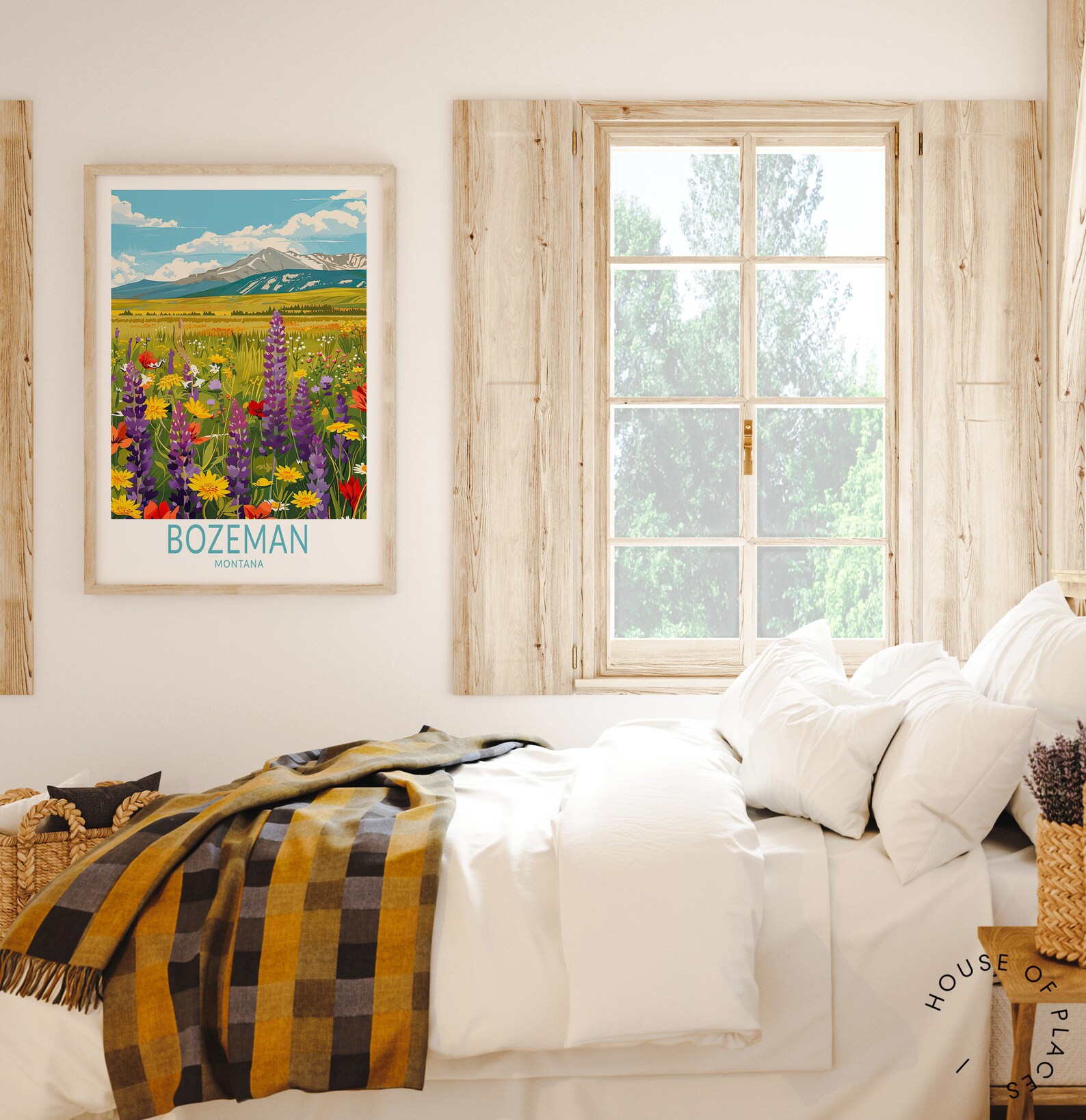 Bozeman Montana Travel Print, Montana Poster, Bozeman Montana Wall Art ...