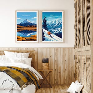 Big Sky Montana Custom Travel Poster, Montana Winter Print ,big Sky ...