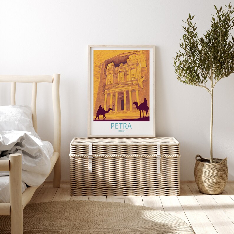 Petra Jordan Travel Print, Petra Poster Print, Petra the Treasury Wall ...