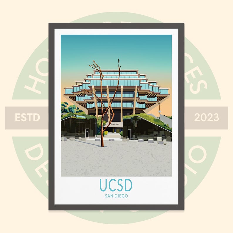 Personalized School Campus Poster, University Campus Print, Customized ...