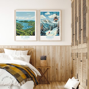 Verbier Travel Poster, Switzerland Wall Art, Verbier Switzerland Ski ...