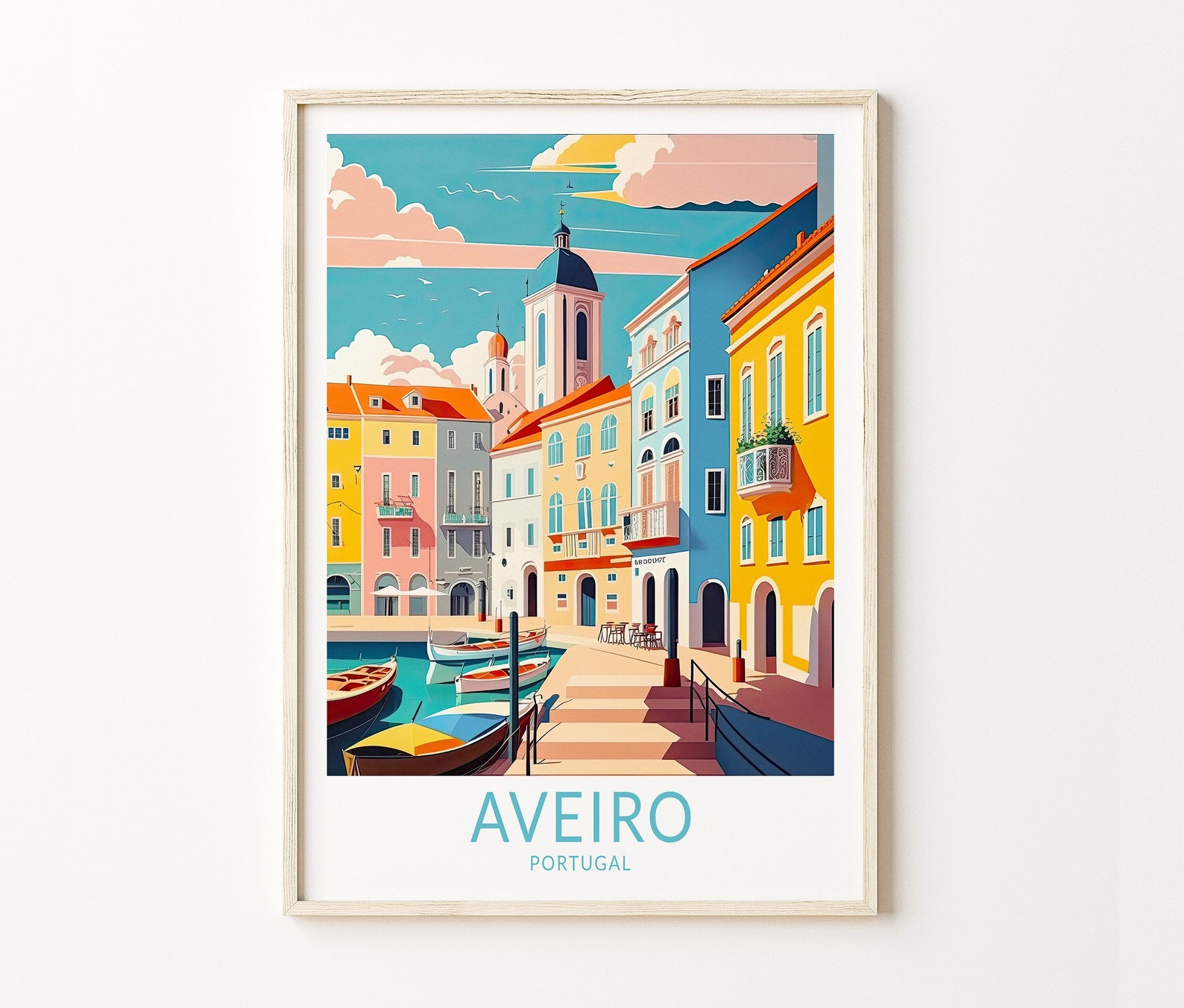 Aveiro Portugal Travel Poster Aveiro Travel Poster Print - Etsy