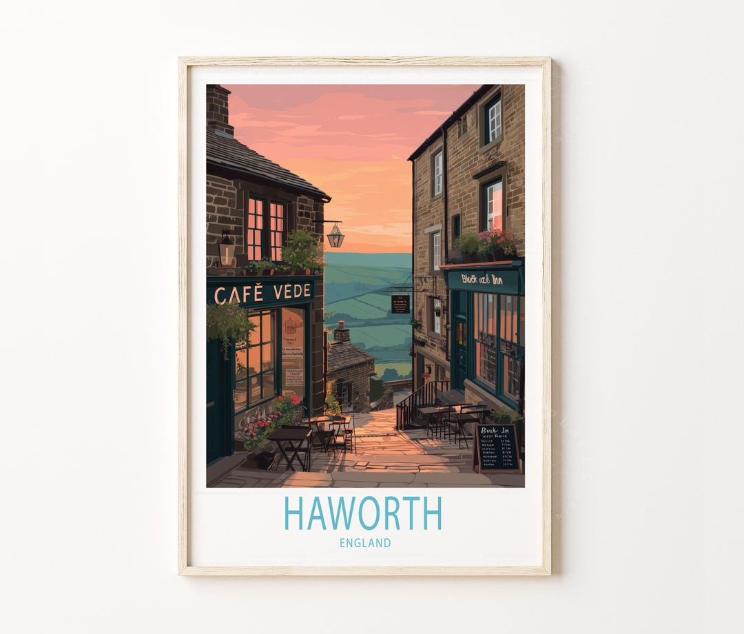 Haworth Travel Poster, England Wall Art, Haworth Print, Personalised ...