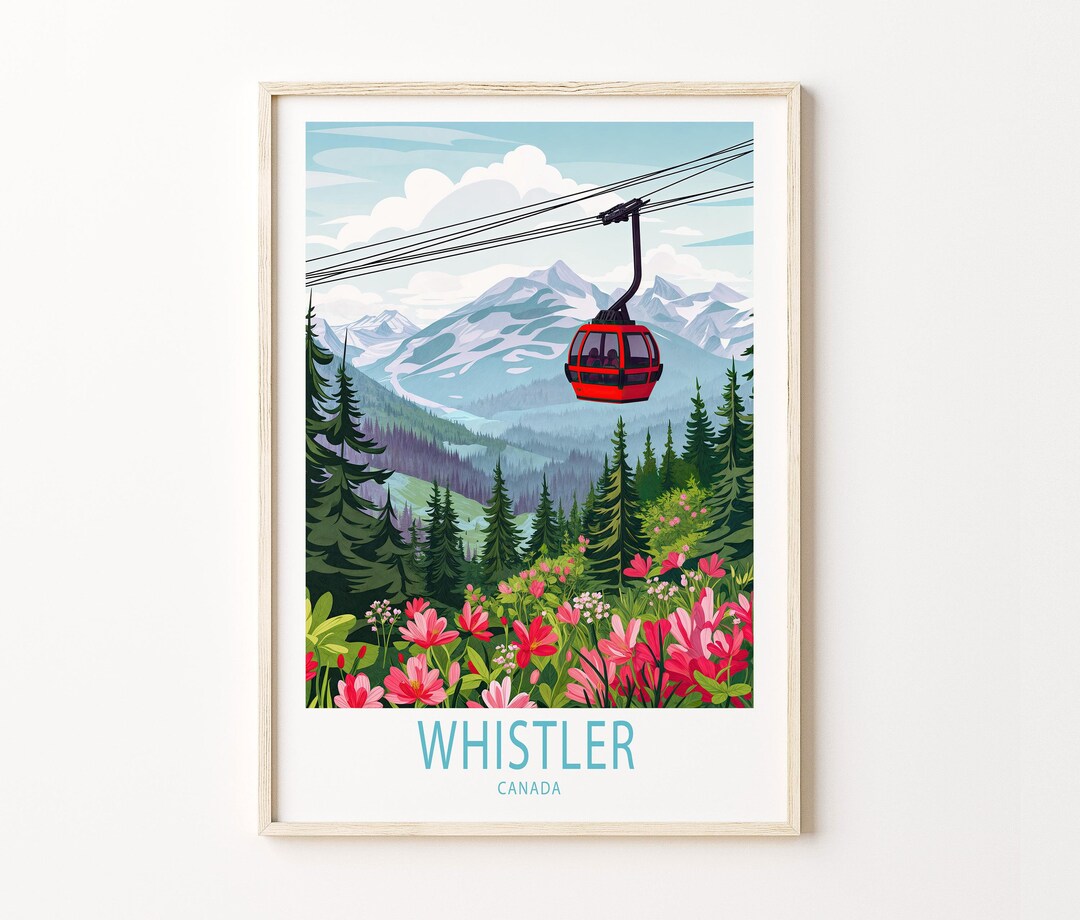 Whistler Travel Poster, Canada Wall Art, Whistler Ski Resort Print ...