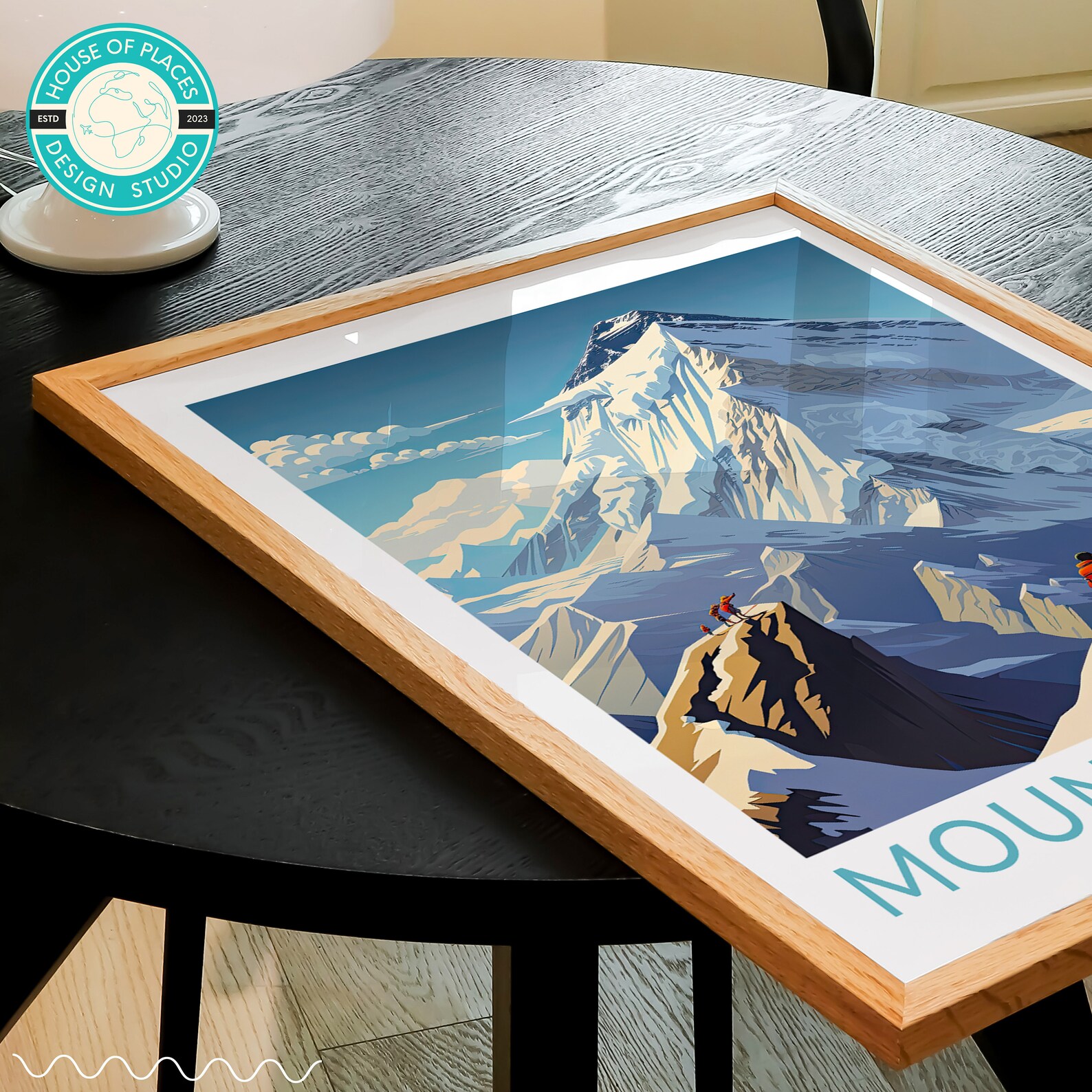 Mount Everest Travel Poster, Everest Mountain Travel Wall Poster Print ...