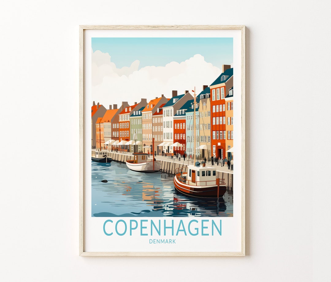 Copenhagen Denmark Travel Poster, Copenhagen Denmark Poster Print ...
