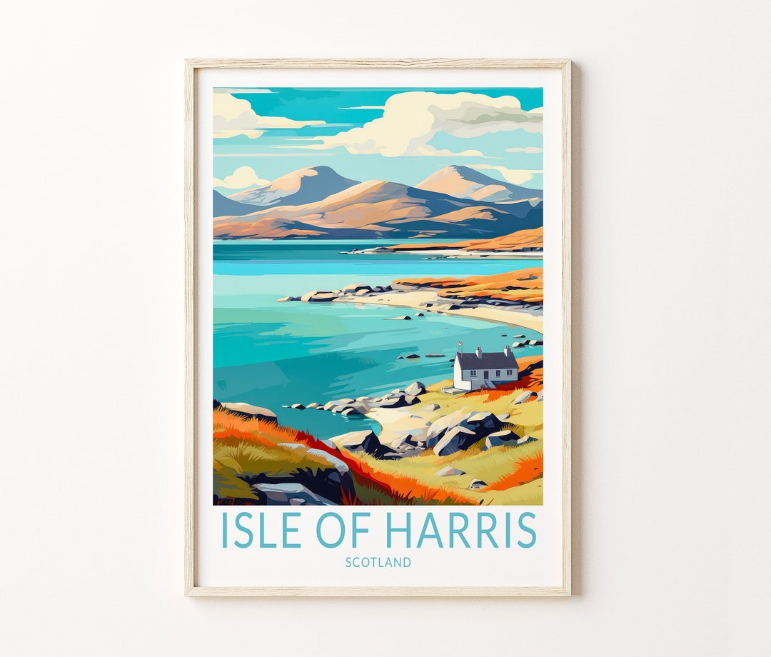 Isle of Harris Travel Print, Isle of Harris Scotland Poster Print, Isle ...