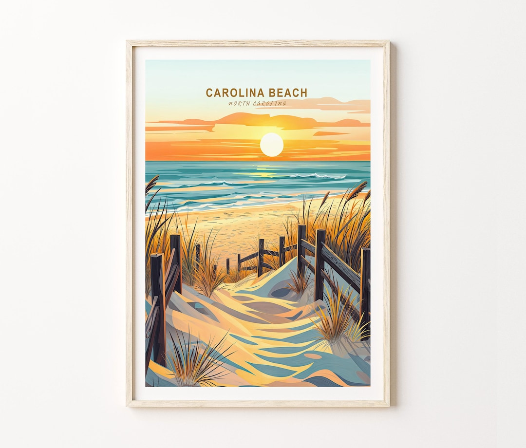 Carolina Beach North Carolina Poster, Carolina Beach Wall Art, North ...