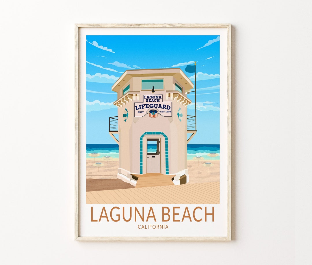 Laguna Beach Lifeguard Tower, Laguna Beach Reiseposter ...