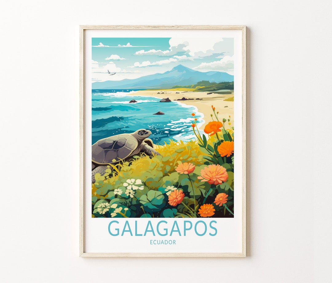 Galápagos Islands Travel Print, Galápagos Islands Poster Print ...