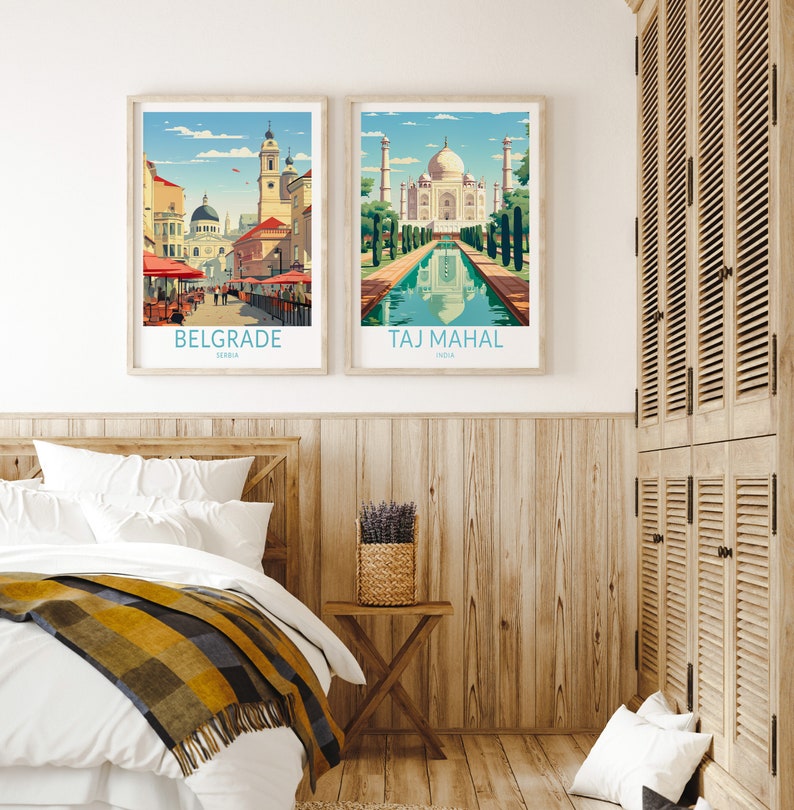 Belgrade Travel Poster, Belgrade Serbia Travel Art Poster, Home Decor ...