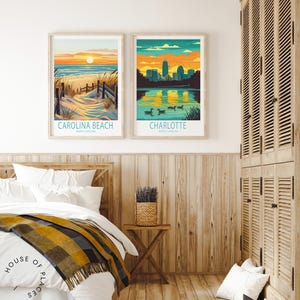 Carolina Beach Poster, Carolina Beach North Carolina Wall Art, North ...
