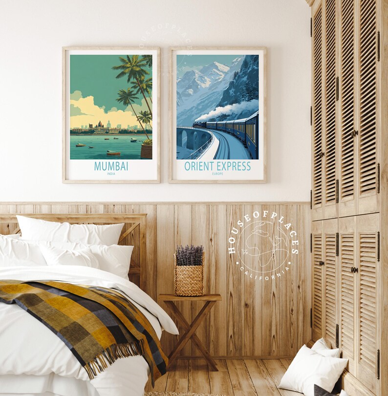 Orient Express Europe Travel Poster, Scenic Train Alpine Journey Wall ...