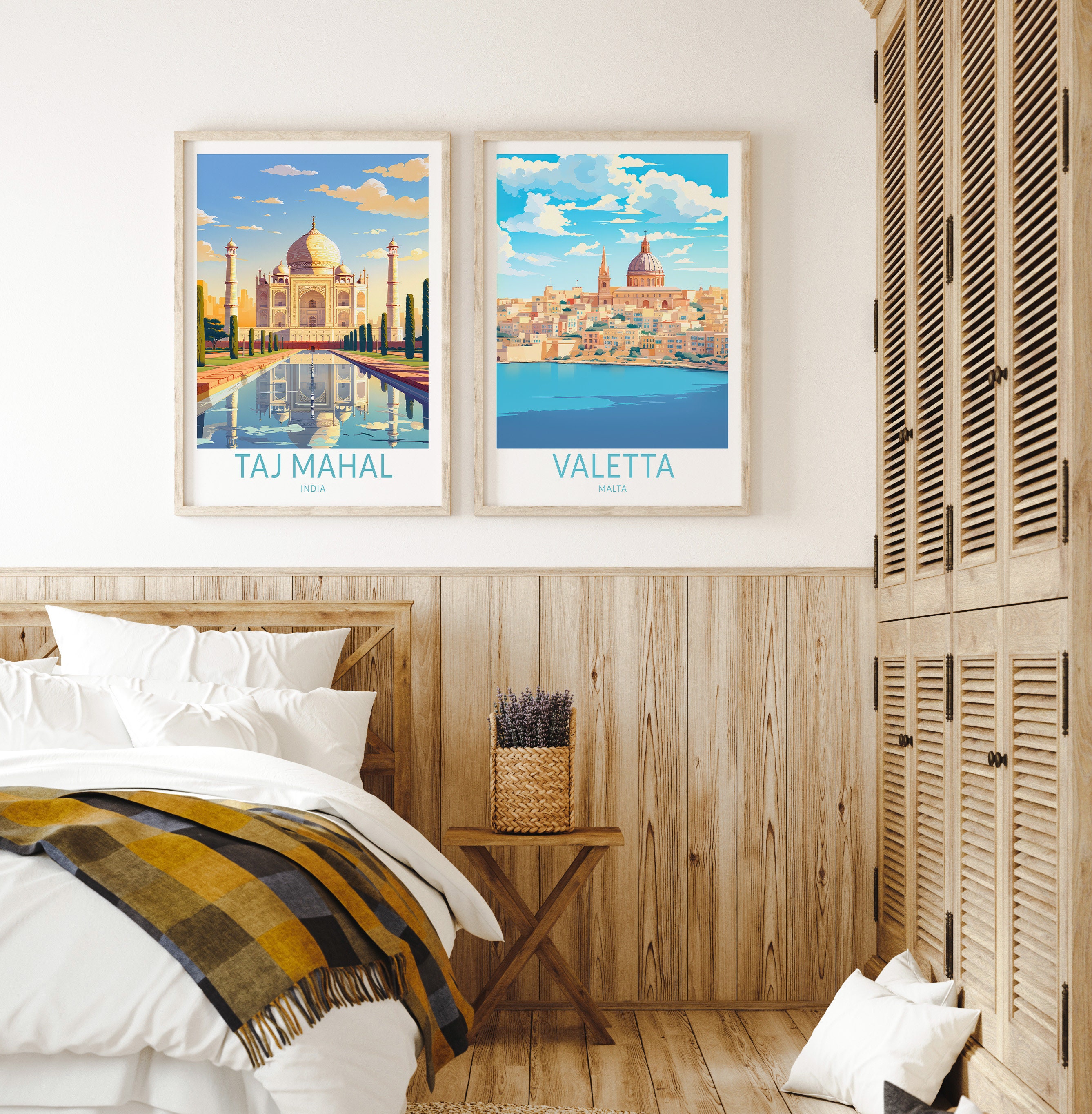 Taj Mahal India Travel Print, Taj Mahal Hawa Mahal Poster Gifts Print ...