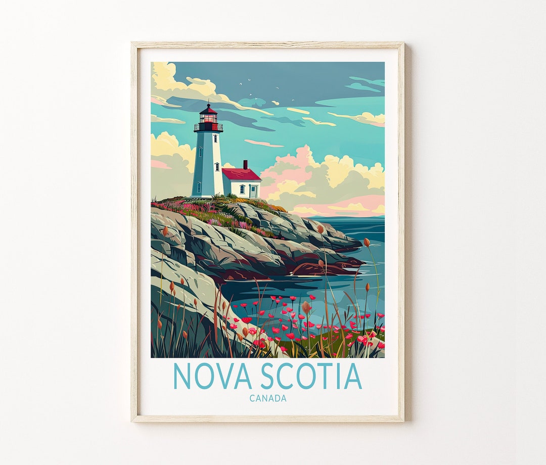 Nova Scotia Poster, Canada Travel Wall Art, Nova Scotia Canada Print ...
