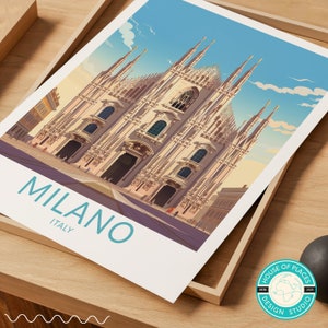 Milano City Travel Poster, Milano Italy Travel Poster Print, Italy ...